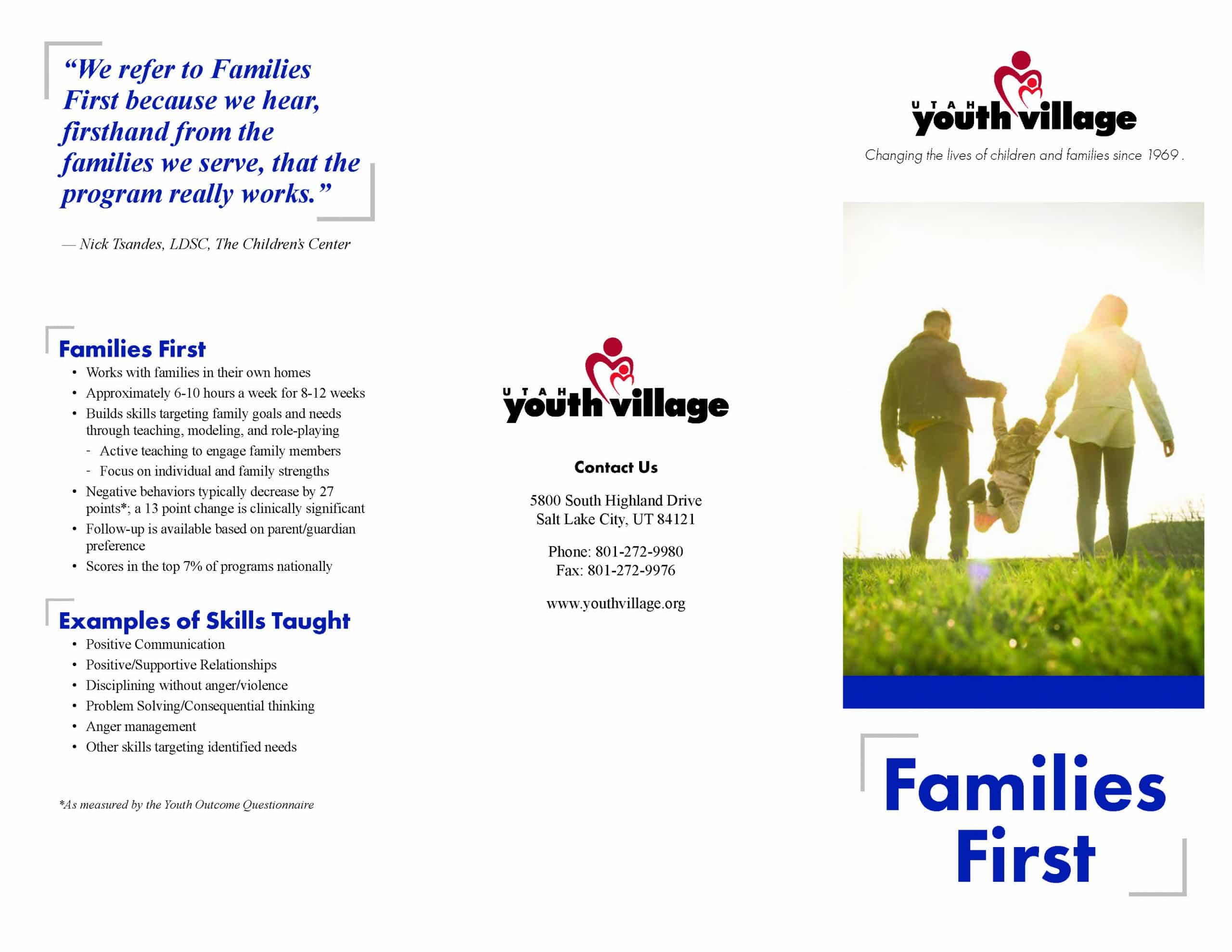 Families First Program in Salt Lake City, UT | Utah Youth Village